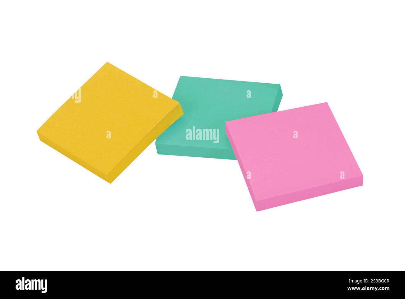 colored sticky notes isolated on white Stock Photo - Alamy