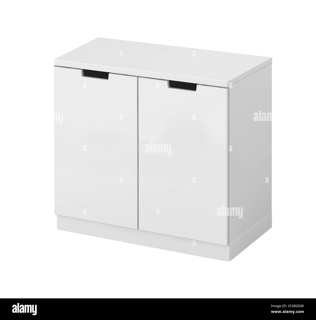 beautiful white wooden modern cupboard isolated on white Stock Photo ...