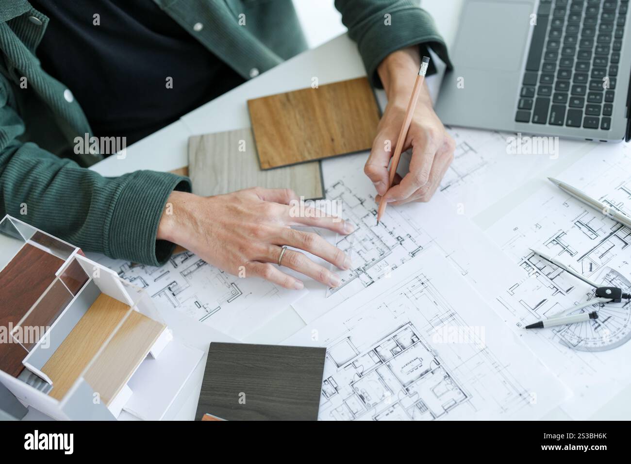 Architecture interior Man Creative project plan designer home and ...