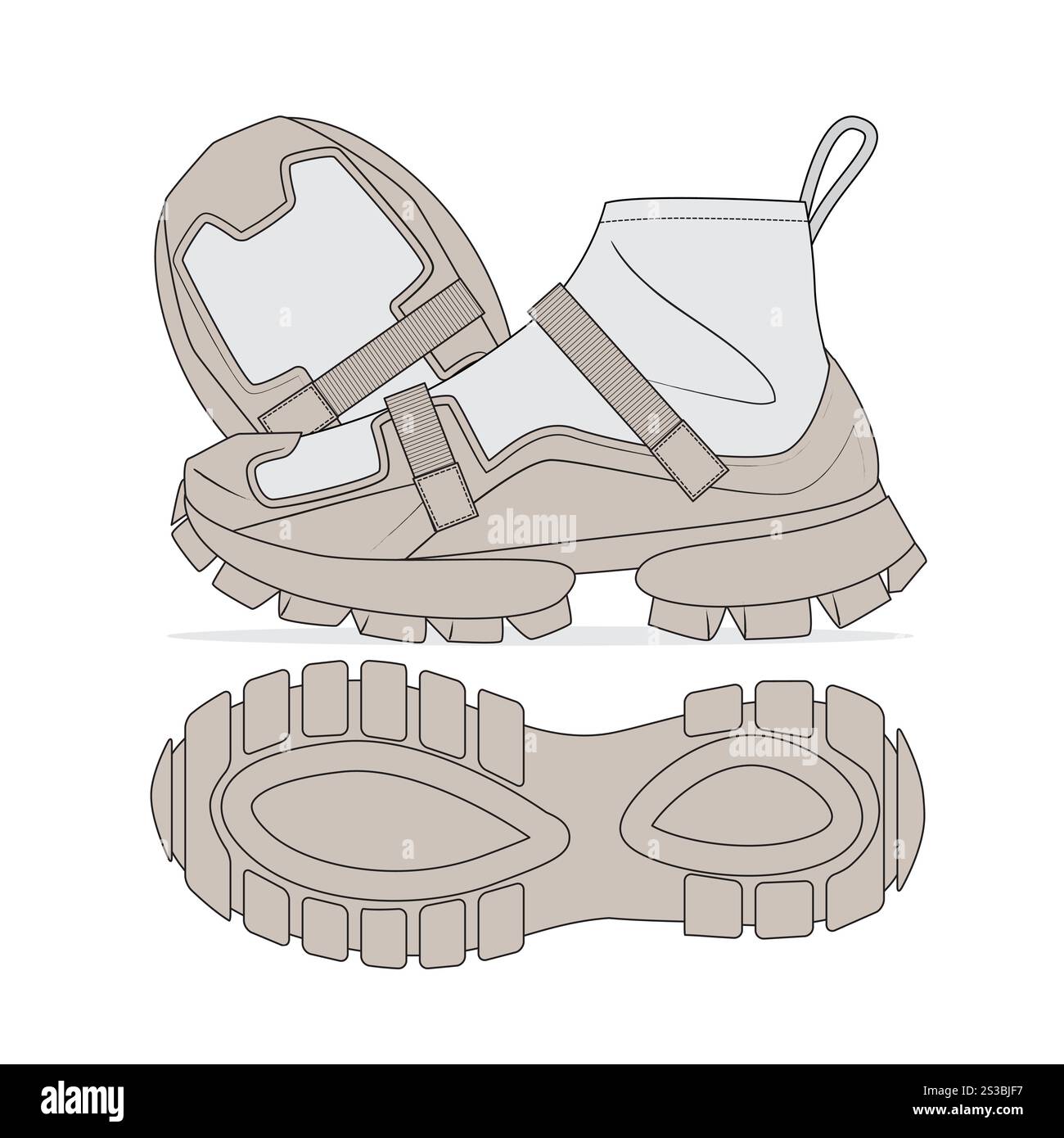 chunky sneakers vector mockup template technical technical line drawing ... chunky sneakers vector mockup template technical technical line drawing ...