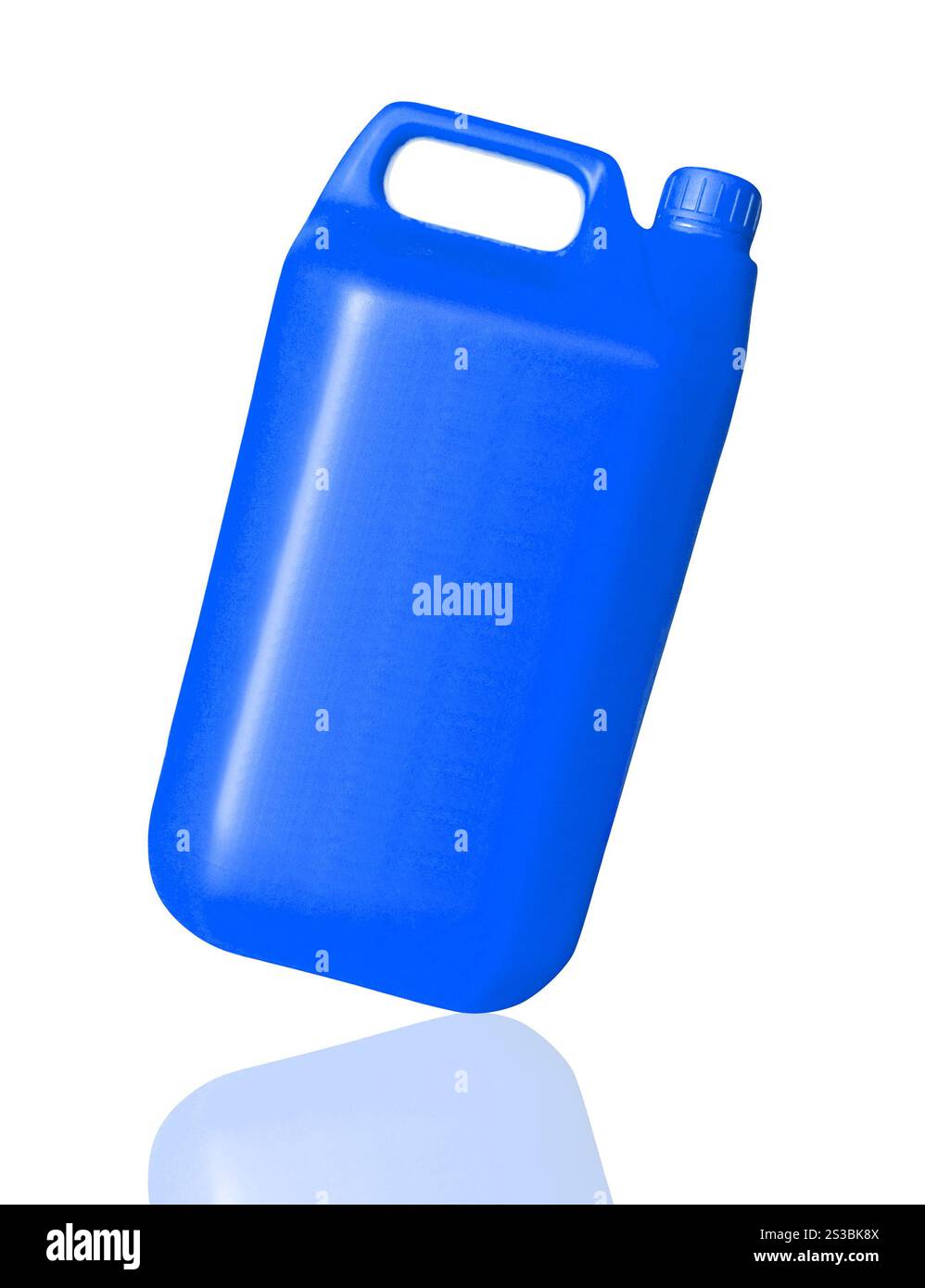 Blue Plastic Jerrycan. Violet Plastic Jerrycan Stock Photo - Alamy