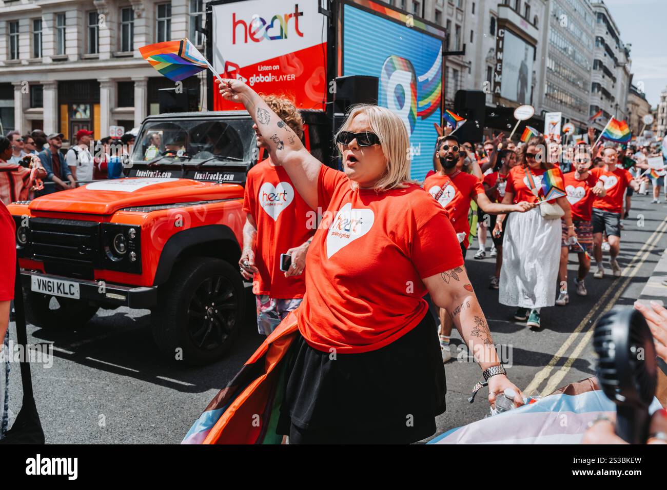 Heart FM Float at the Pride of London 2024 Parade Stock Photo - Alamy