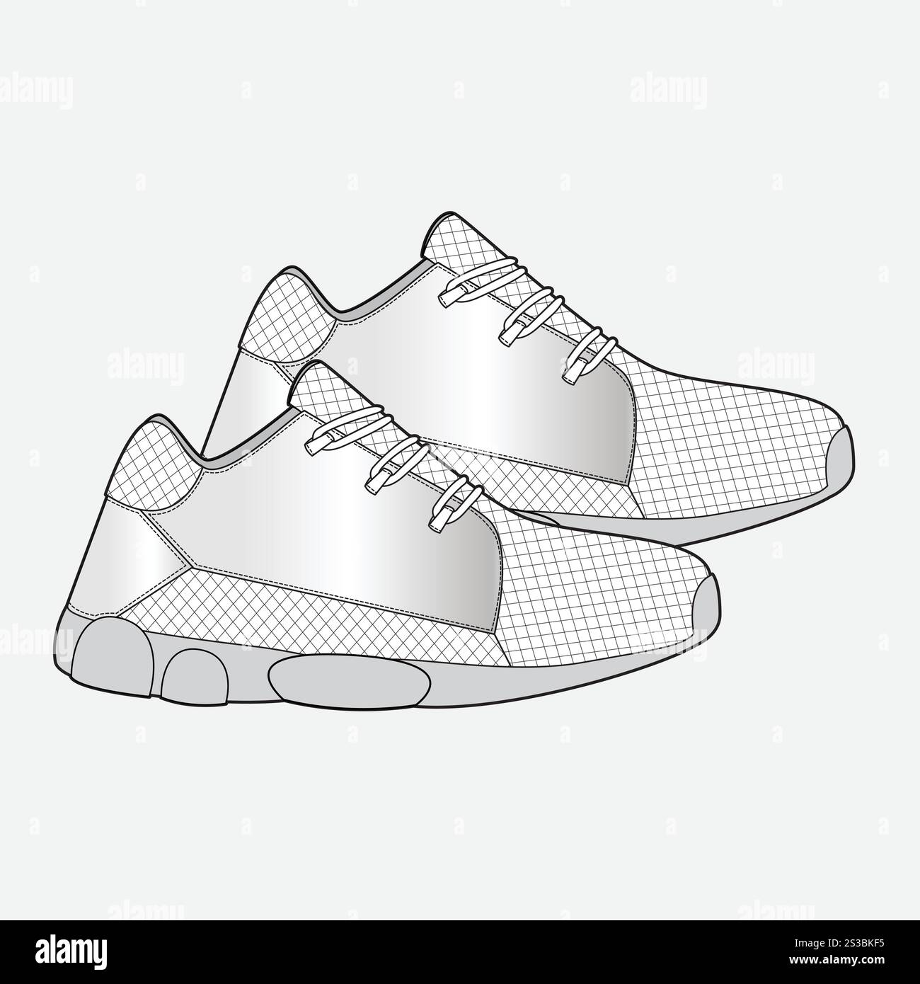 Tennis shoe flat sketch hi-res stock photography and images - Alamy