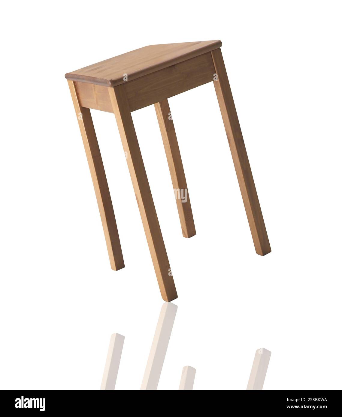 wooden stool isolated Stock Photo - Alamy