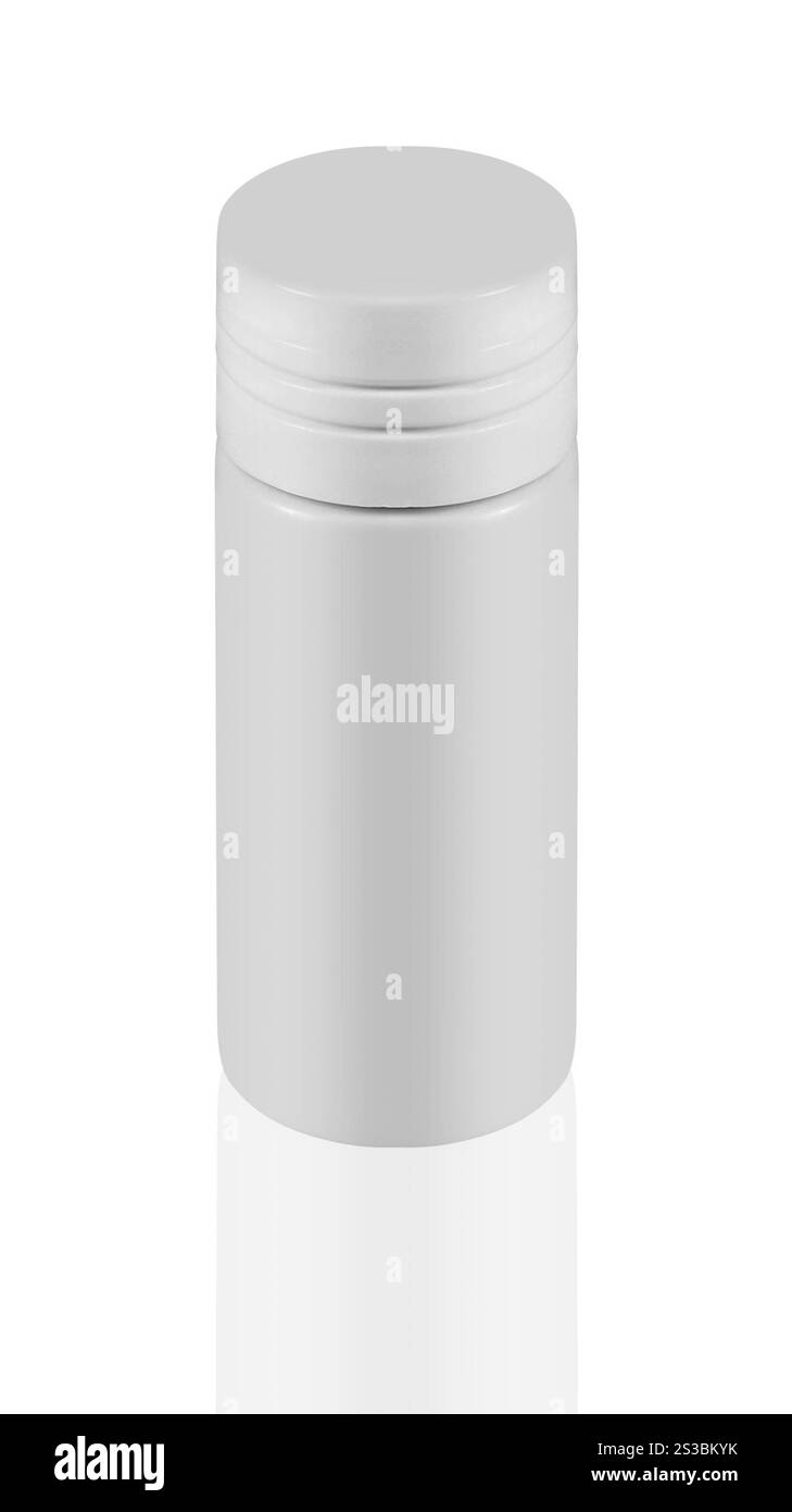 White container of spray bottle isolated. White container of spray ...