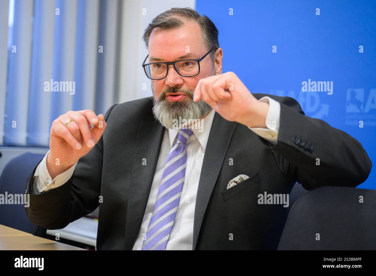 PRODUCTION - 09 January 2025, Lower Saxony, Hanover: Klaus Wichmann, leader of the AfD ...