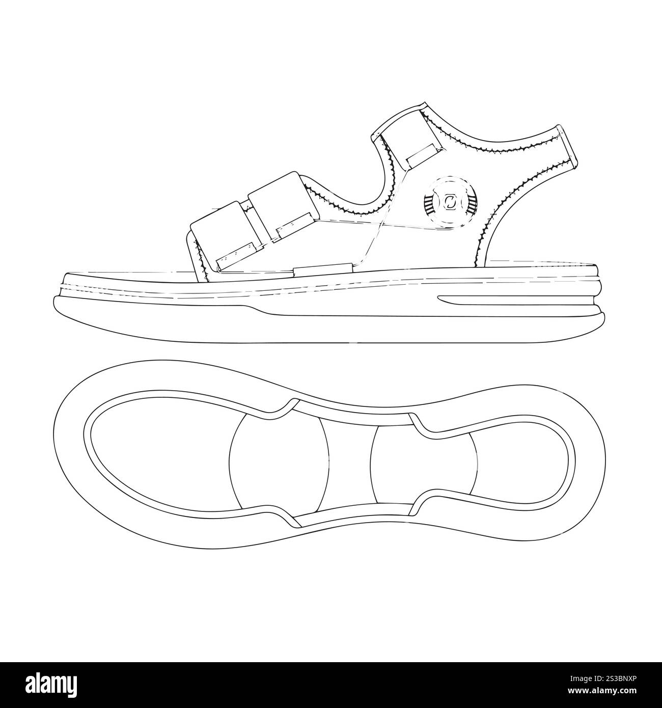 Men sandals template hi-res stock photography and images - Alamy