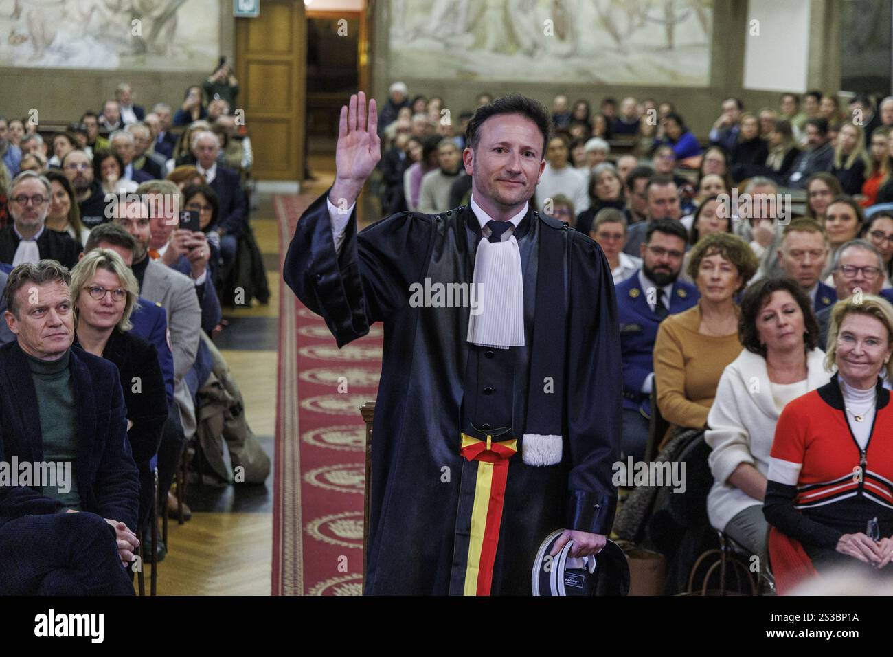 Julien Moinil pictured during his oath taking ceremony as new Brussels ...