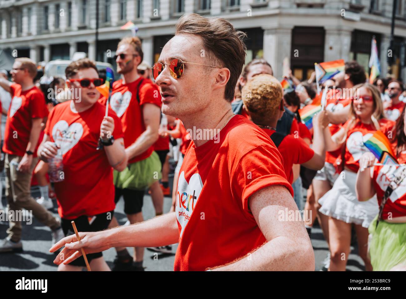 Heart FM Float at the Pride of London 2024 Parade Stock Photo - Alamy