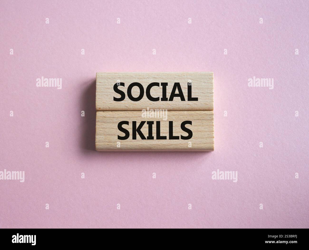 Social skills symbol. Wooden blocks with words Social skills Beautiful ...