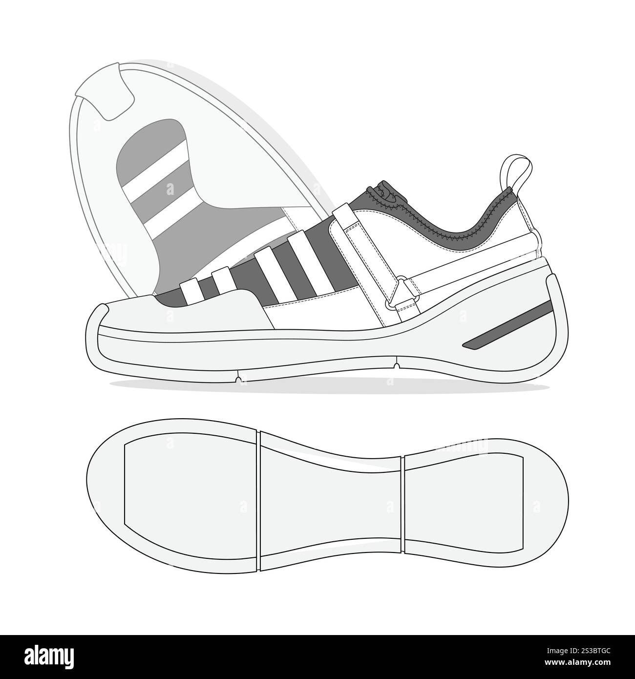 Shoes vector Black and White Stock Photos & Images - Alamy