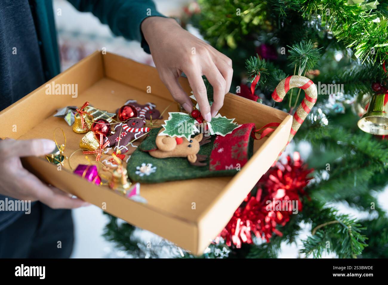 Female hands decorating festive hi-res stock photography and images - Alamy
