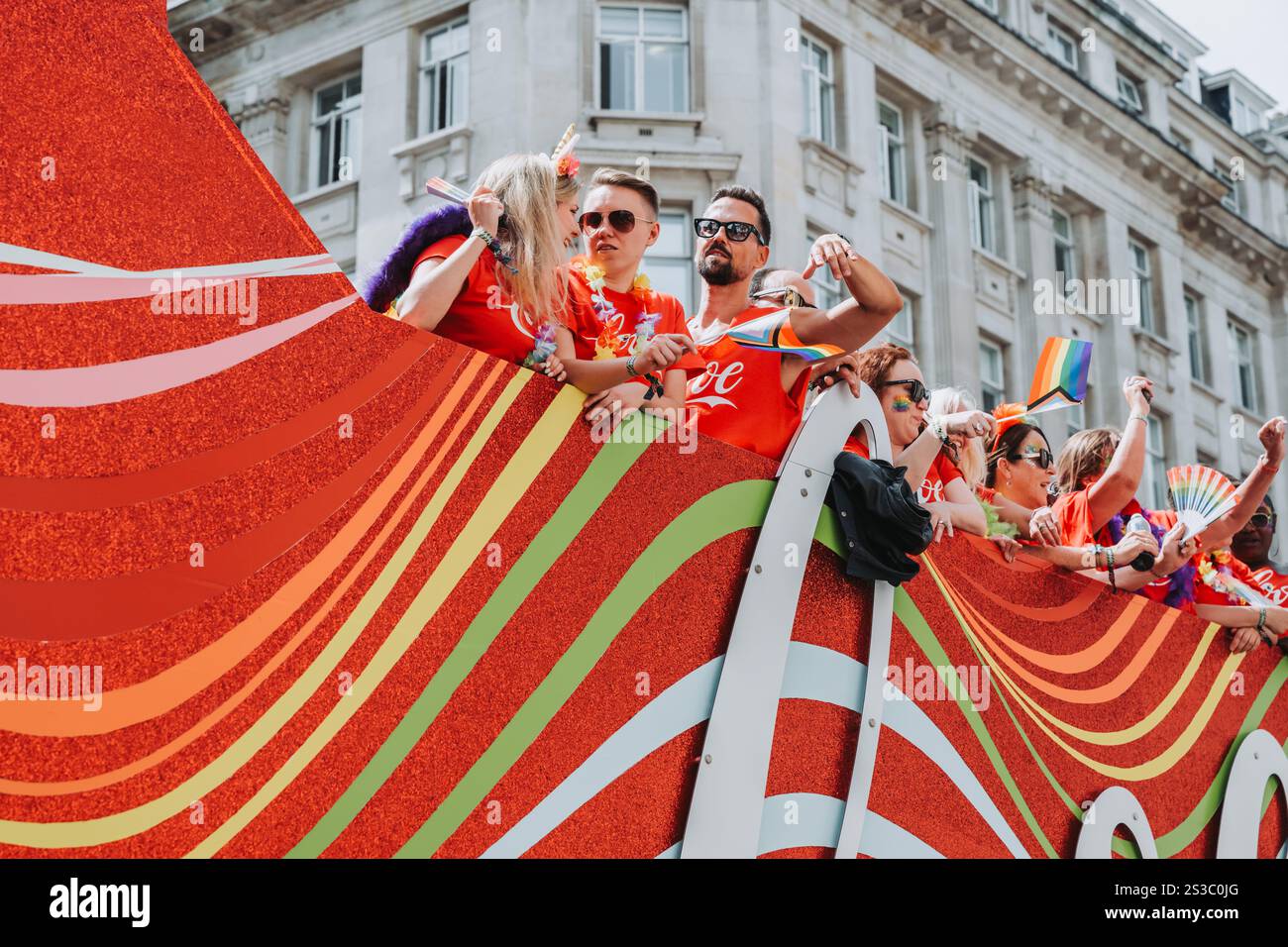 Coca Cola Float at the Pride of London 2024 Parade Stock Photo - Alamy