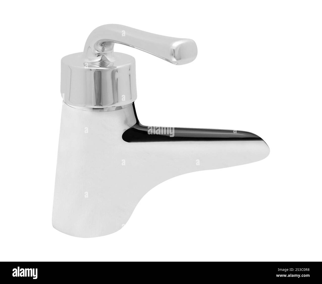 water-supply faucet mixer for water isolated on white. water-supply ...