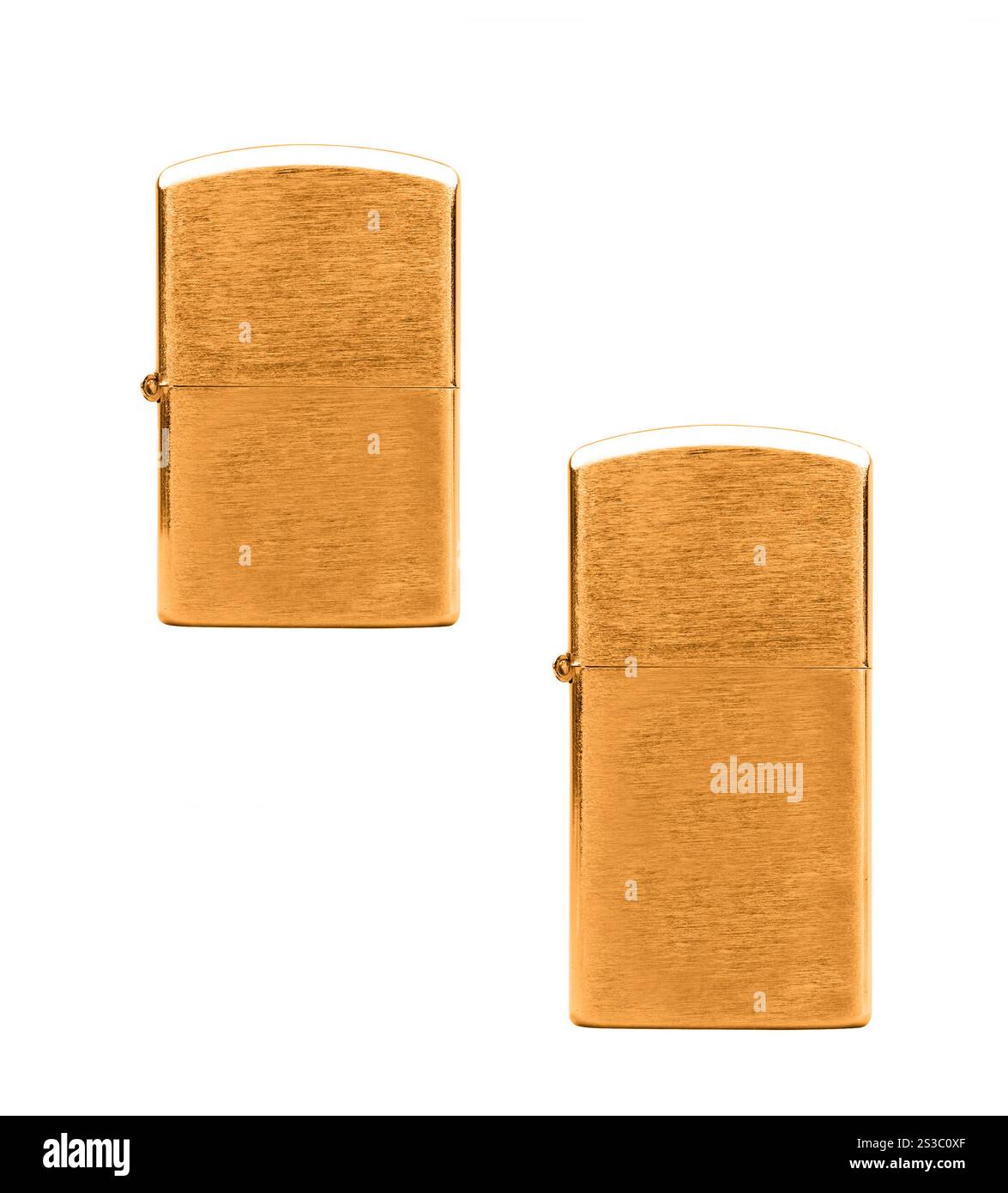 Elegant golden gas cigarette lighter isolated on white background Stock ...