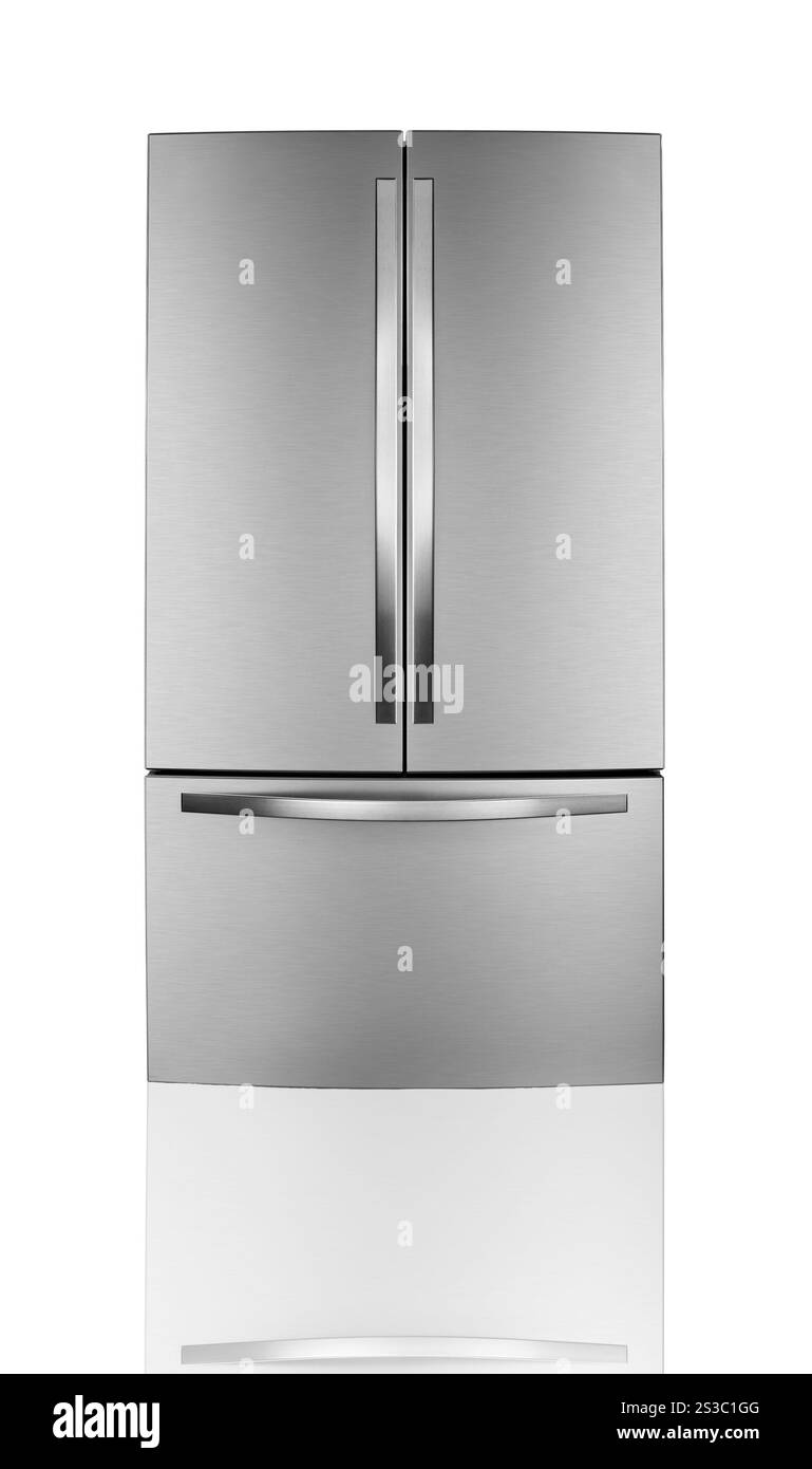 Fridge isolated on white background Stock Photo - Alamy
