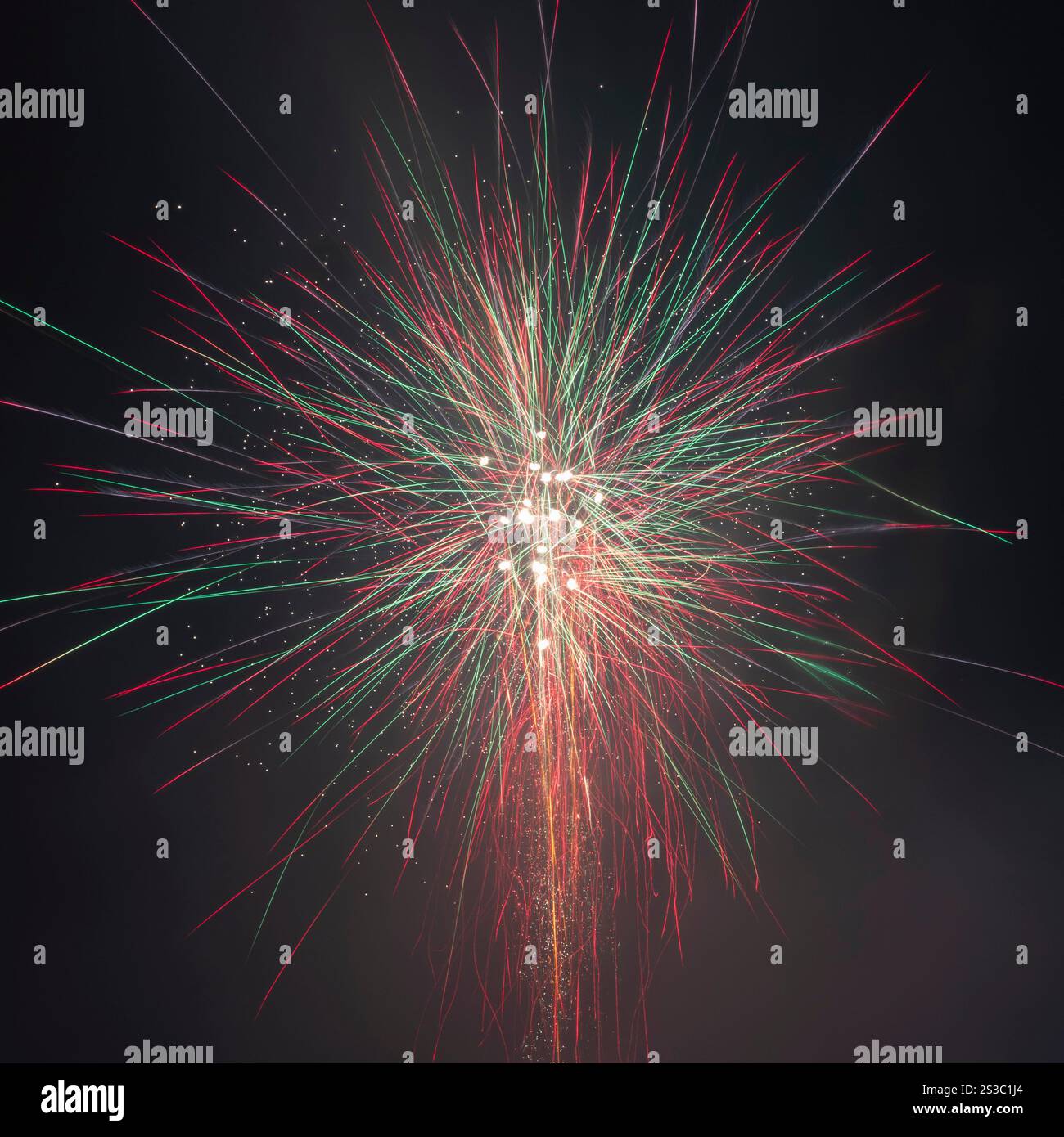 Kelso, Scotland: firework display. Individual firework image Stock ...