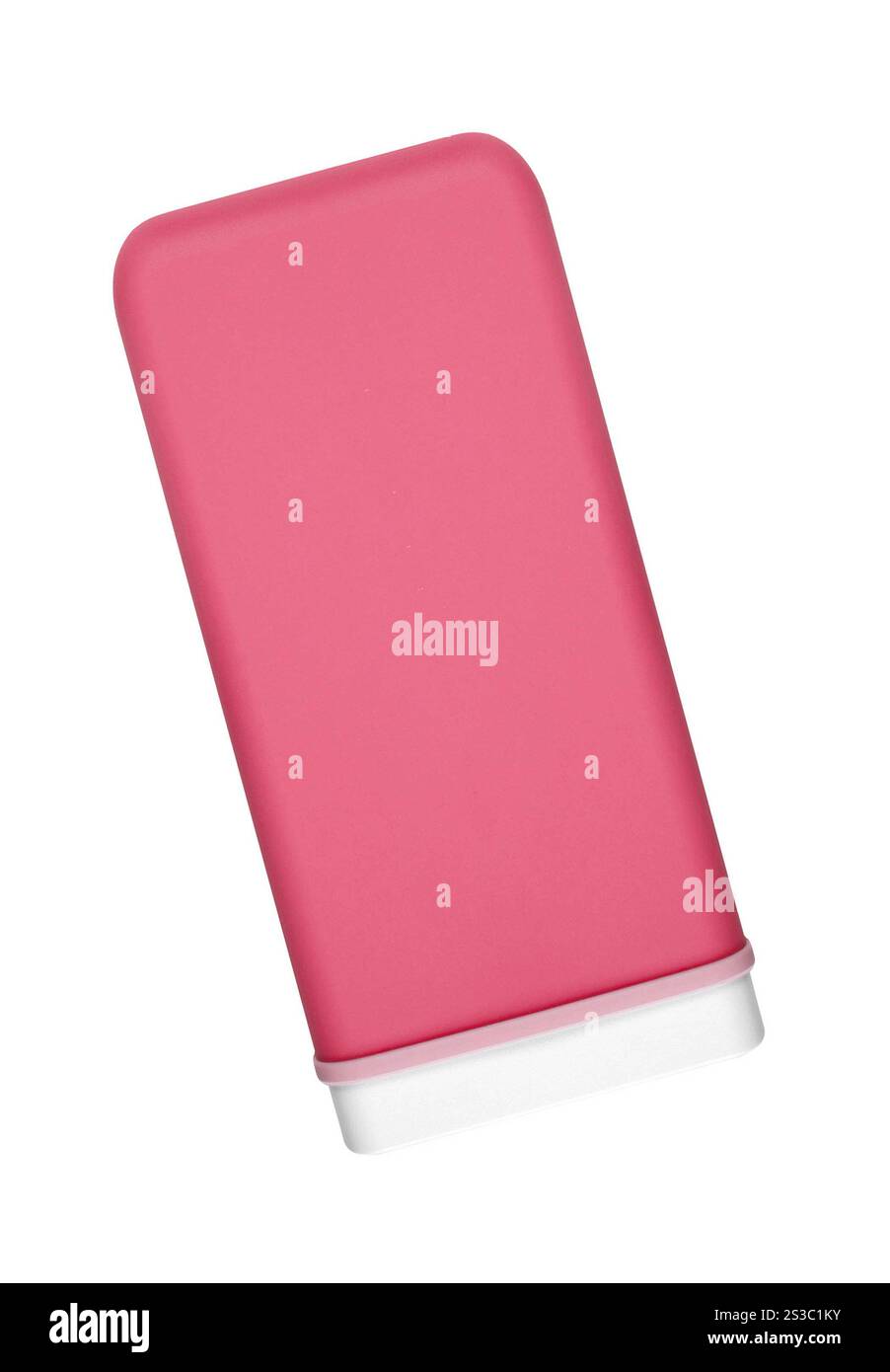 red battery bank on white background. red battery bank Stock Photo - Alamy