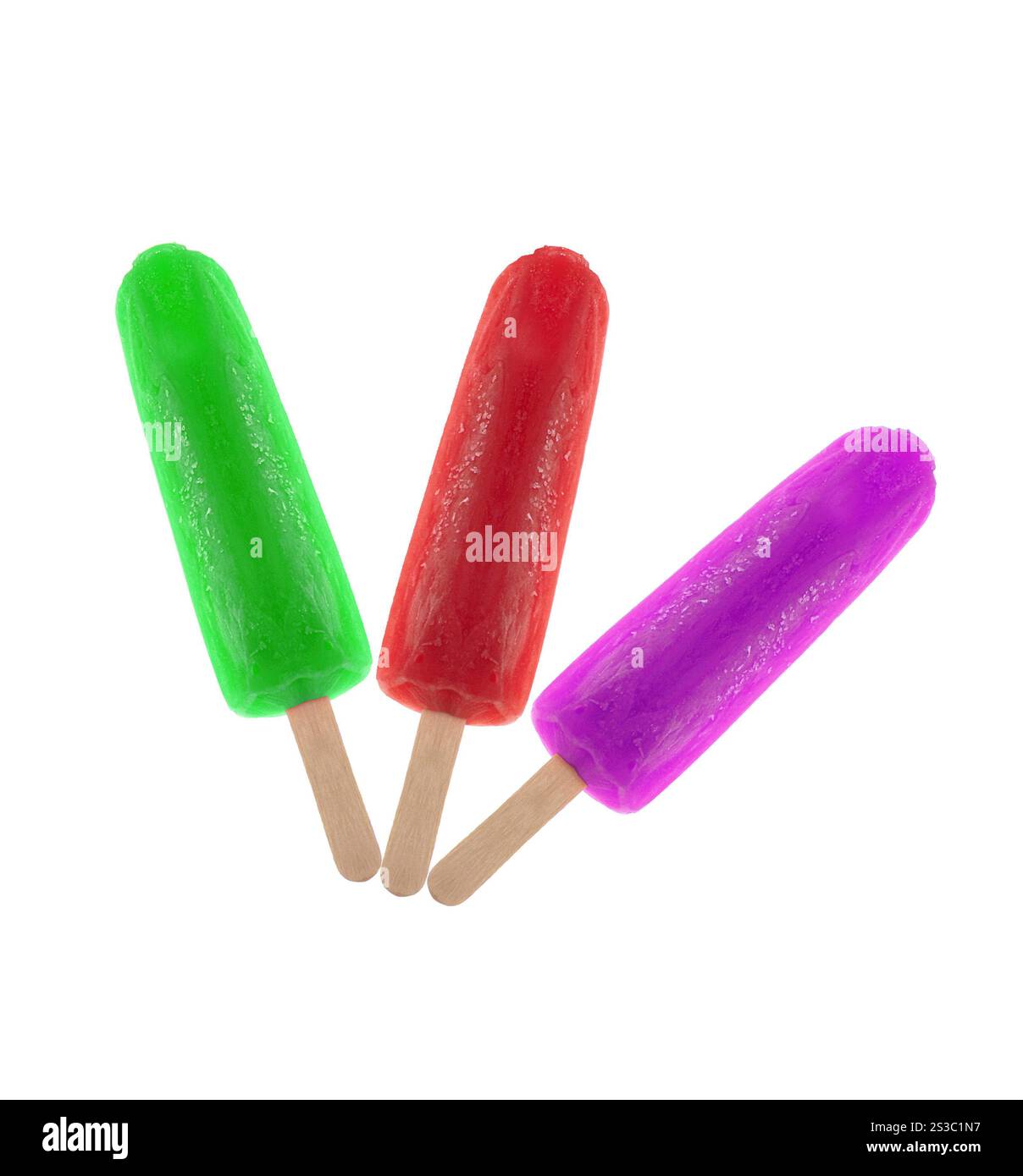 colorful popsicles isolated on white background Stock Photo - Alamy