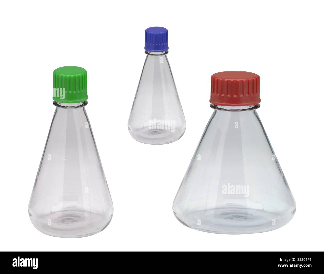 Chemical laboratory flask isolated on white background. Chemical ...
