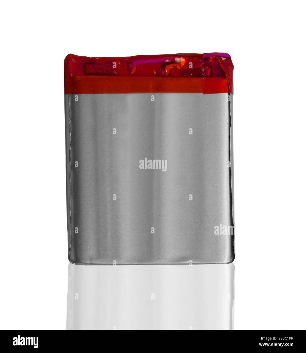 Rechargeable cell phone battery isolated on white background ...