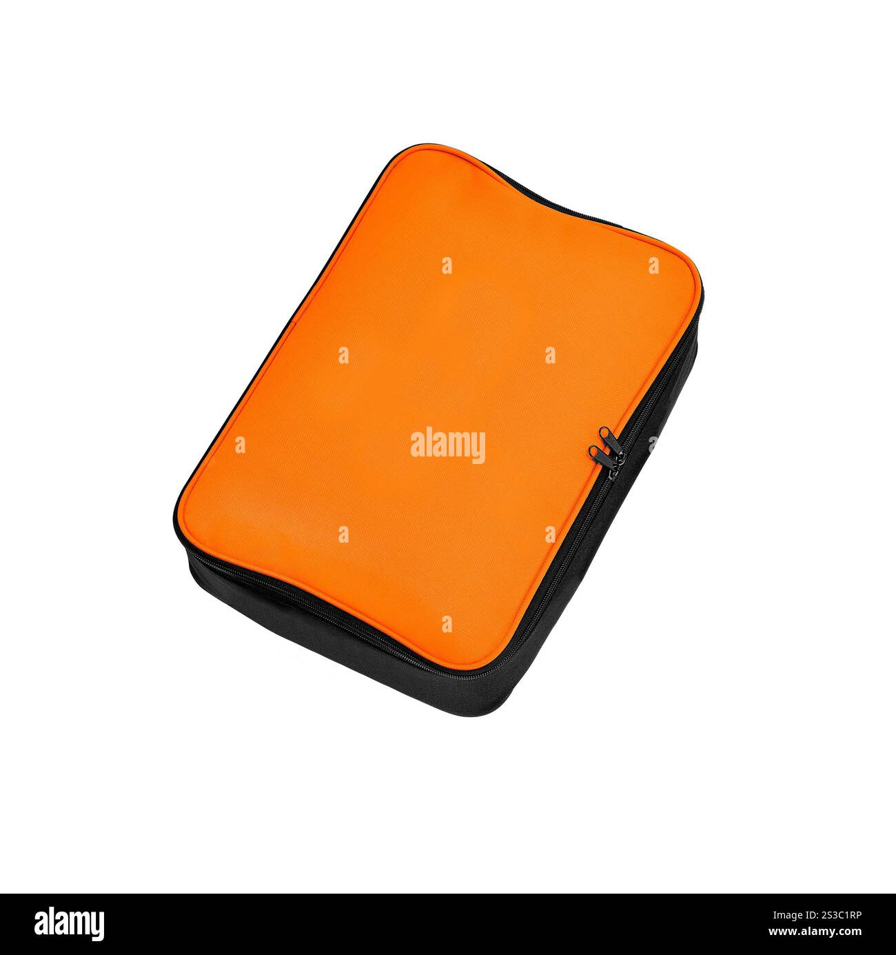Orange pencil-case isolated. blue pencil-case isolated Stock Photo - Alamy