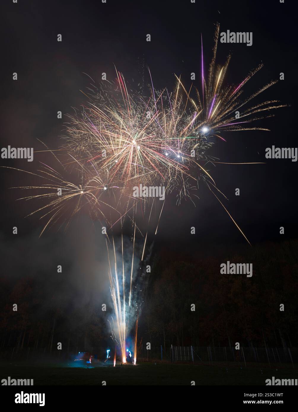 Kelso, Scotland: firework display. Individual firework image Stock ...