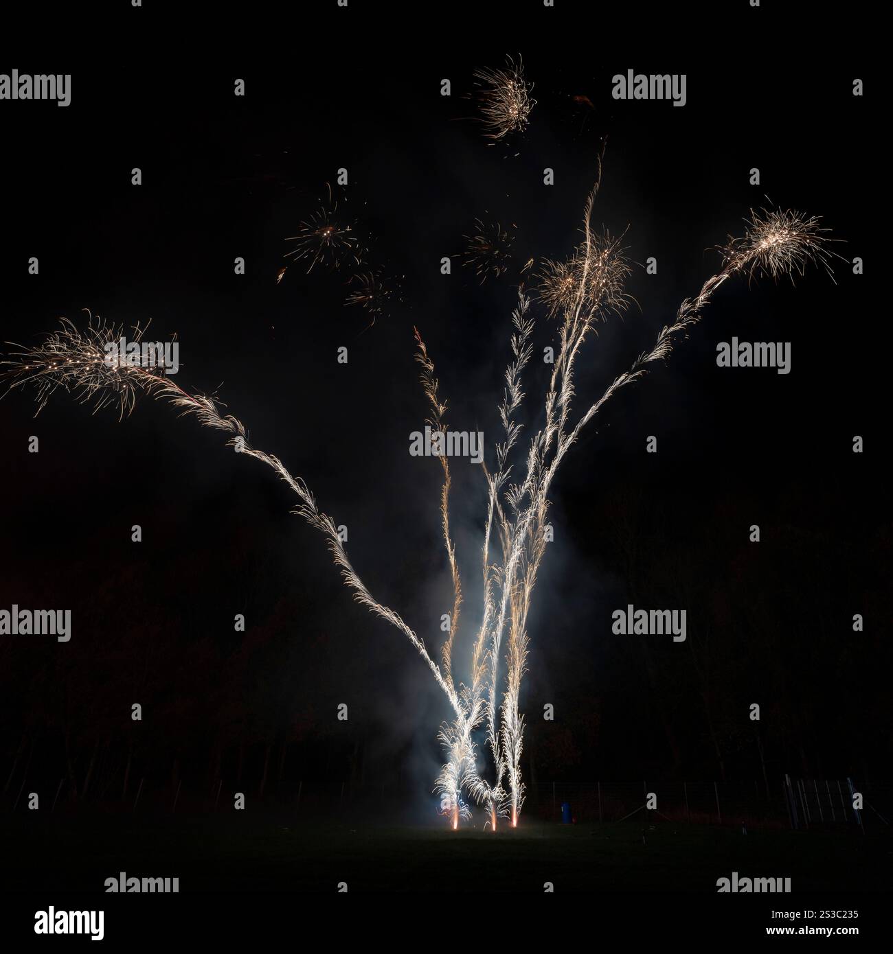 Kelso, Scotland: firework display. Individual firework image Stock ...