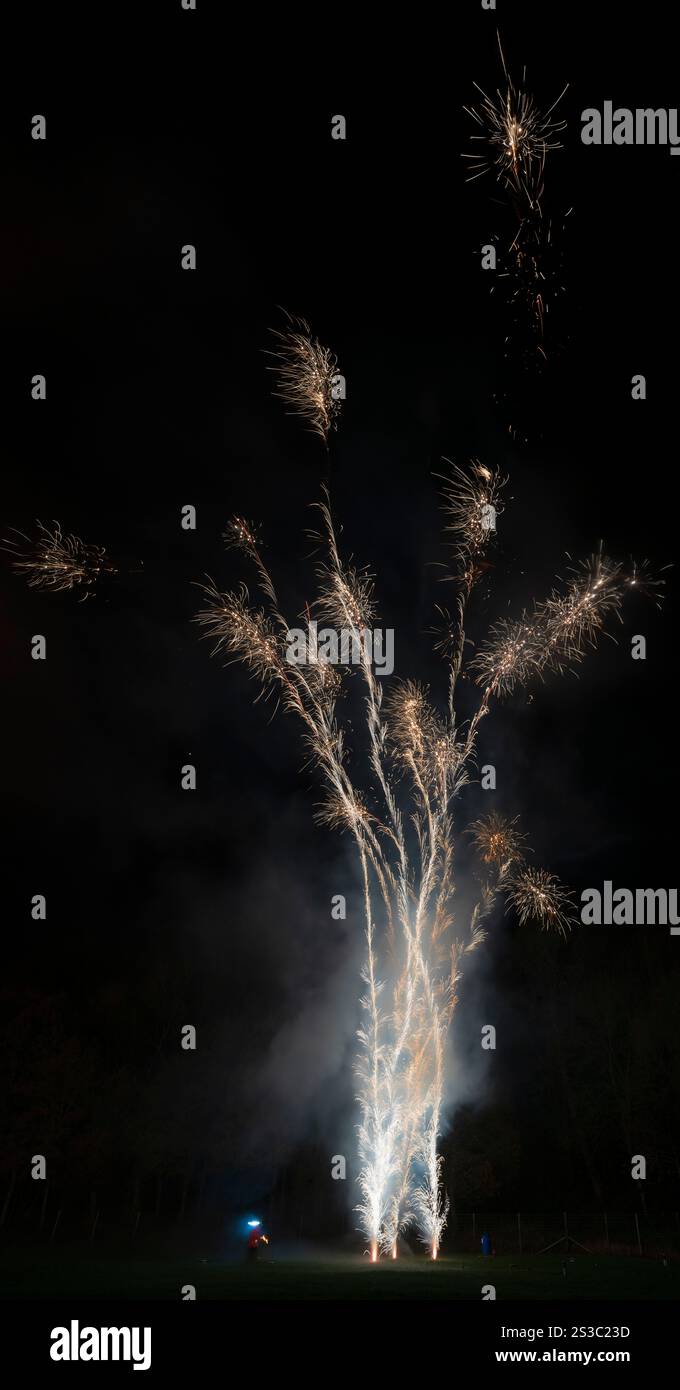 Kelso, Scotland: firework display. Individual firework image Stock ...