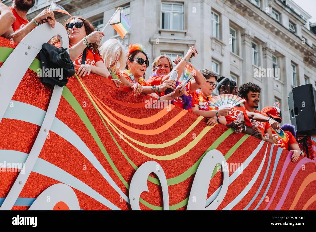 Coca Cola Float at the Pride of London 2024 Parade Stock Photo - Alamy