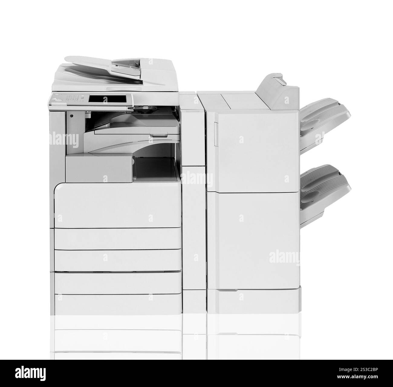 multifunction laser printer isolated on white background. multifunction ...