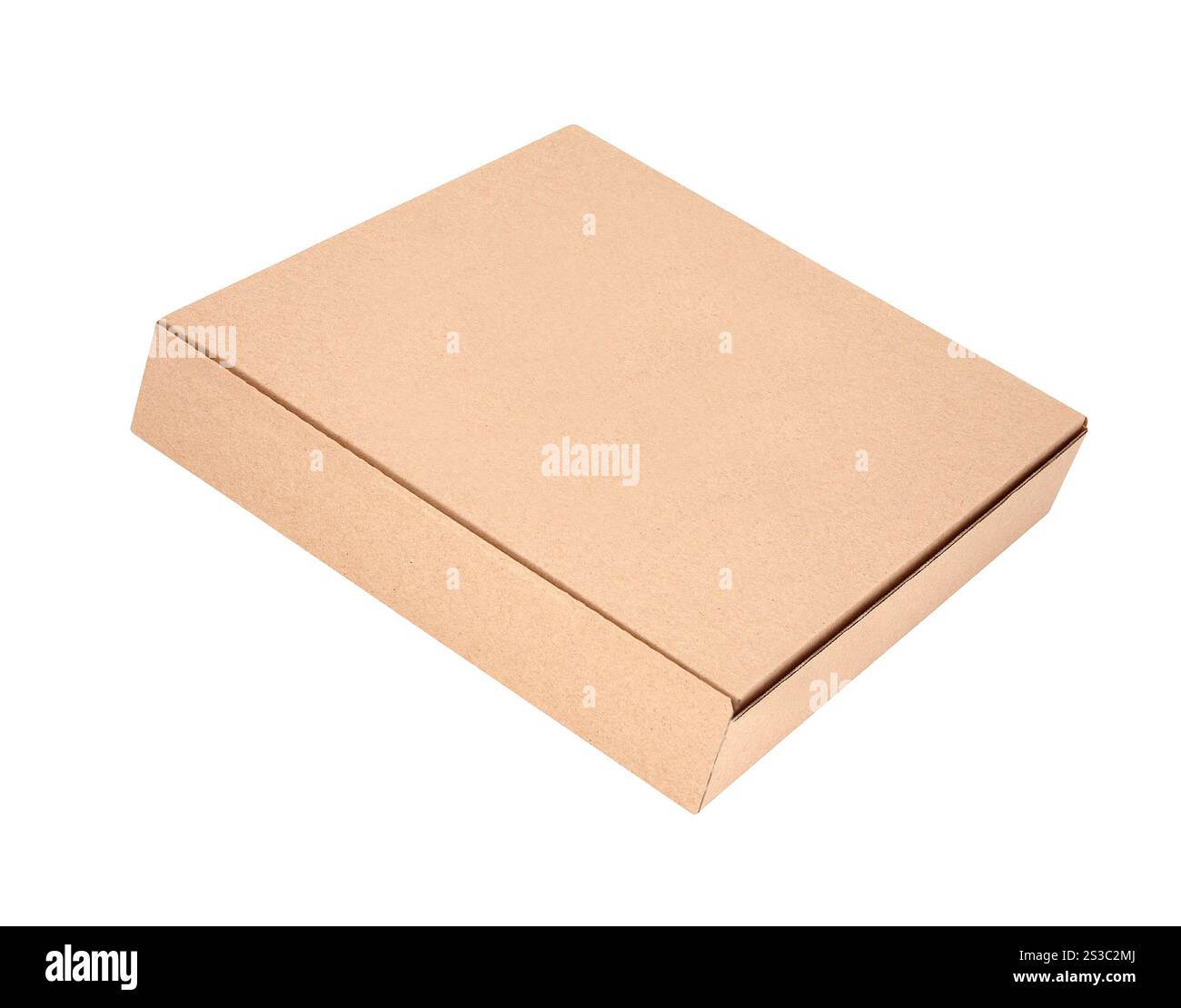 one pizza box on white background Stock Photo - Alamy