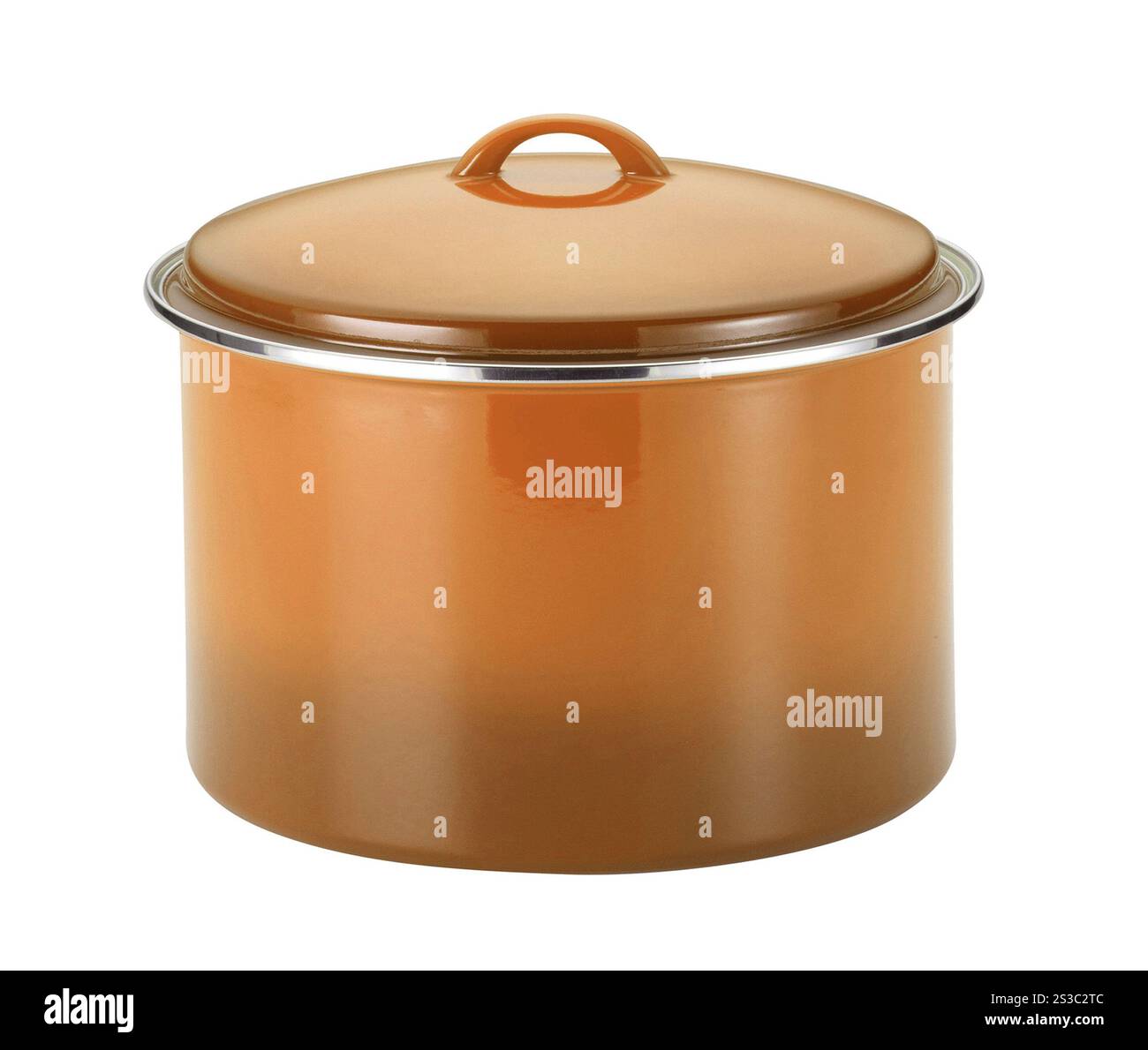 yellow cooking pot isolated. blue cooking pot isolated Stock Photo - Alamy