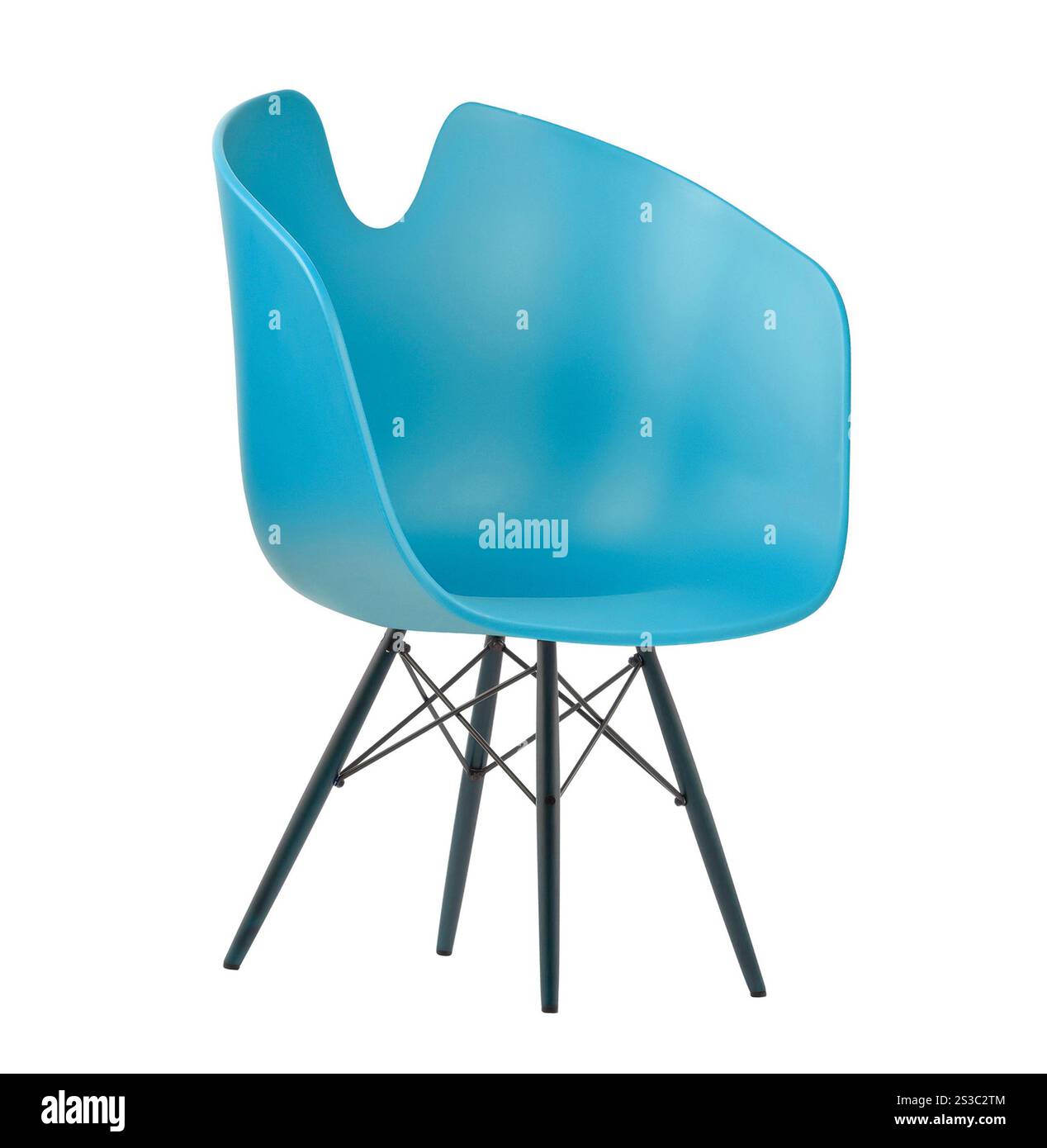 blue plastic chair. pink plastic chair Stock Photo - Alamy