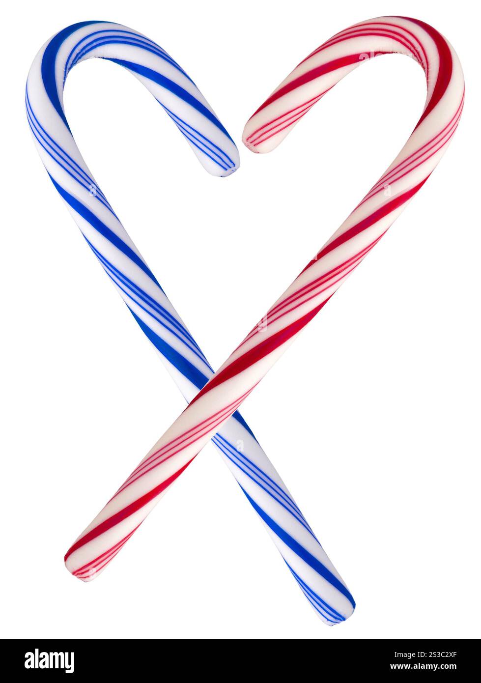 Two candy canes isolated on white background. Two candy canes isolated ...