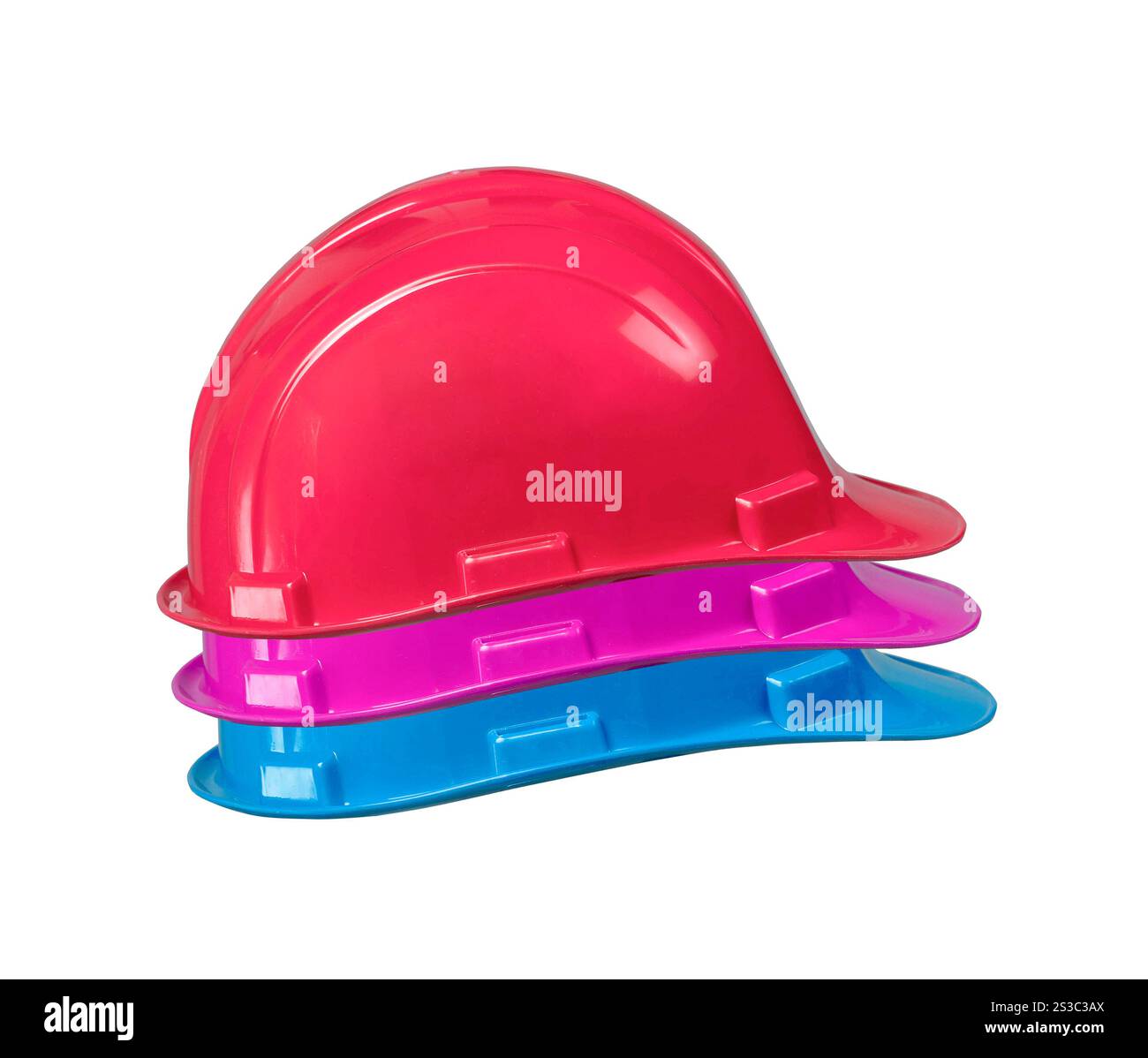 safety helmets on white background. safety helmets Stock Photo - Alamy