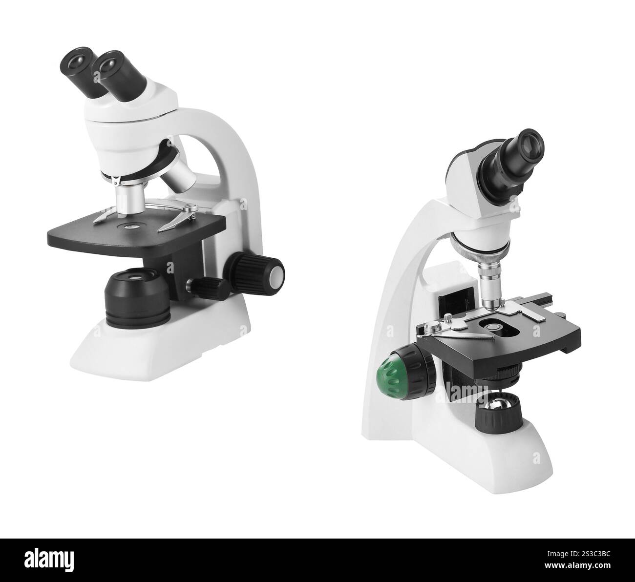 Microscopes isolated on white background. Microscope isolated on white ...