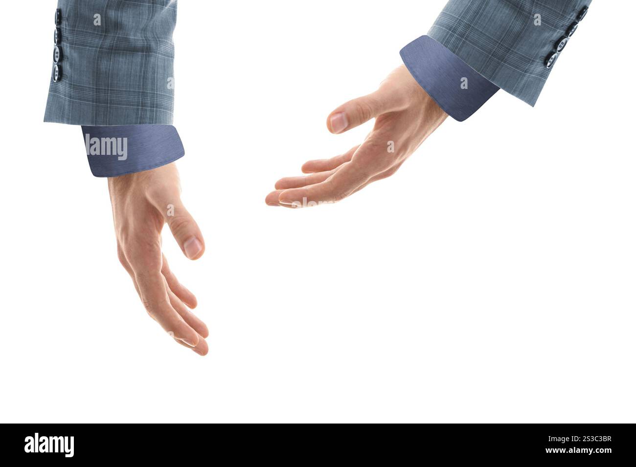 two hands isolated on white background. two hands Stock Photo - Alamy