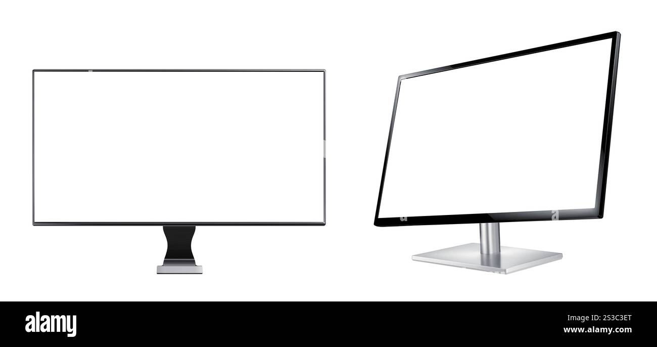 monitor isolated on white background. monitor isolated Stock Photo - Alamy