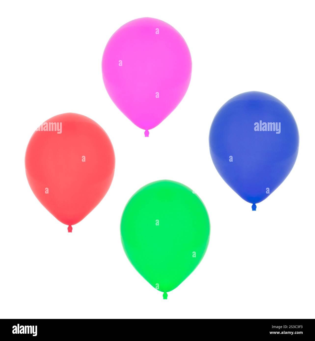 colourful balloons on white background Stock Photo - Alamy