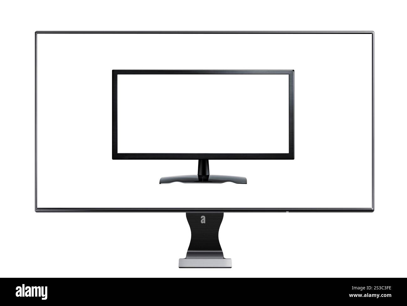 monitor isolated on white background. monitor isolated Stock Photo - Alamy