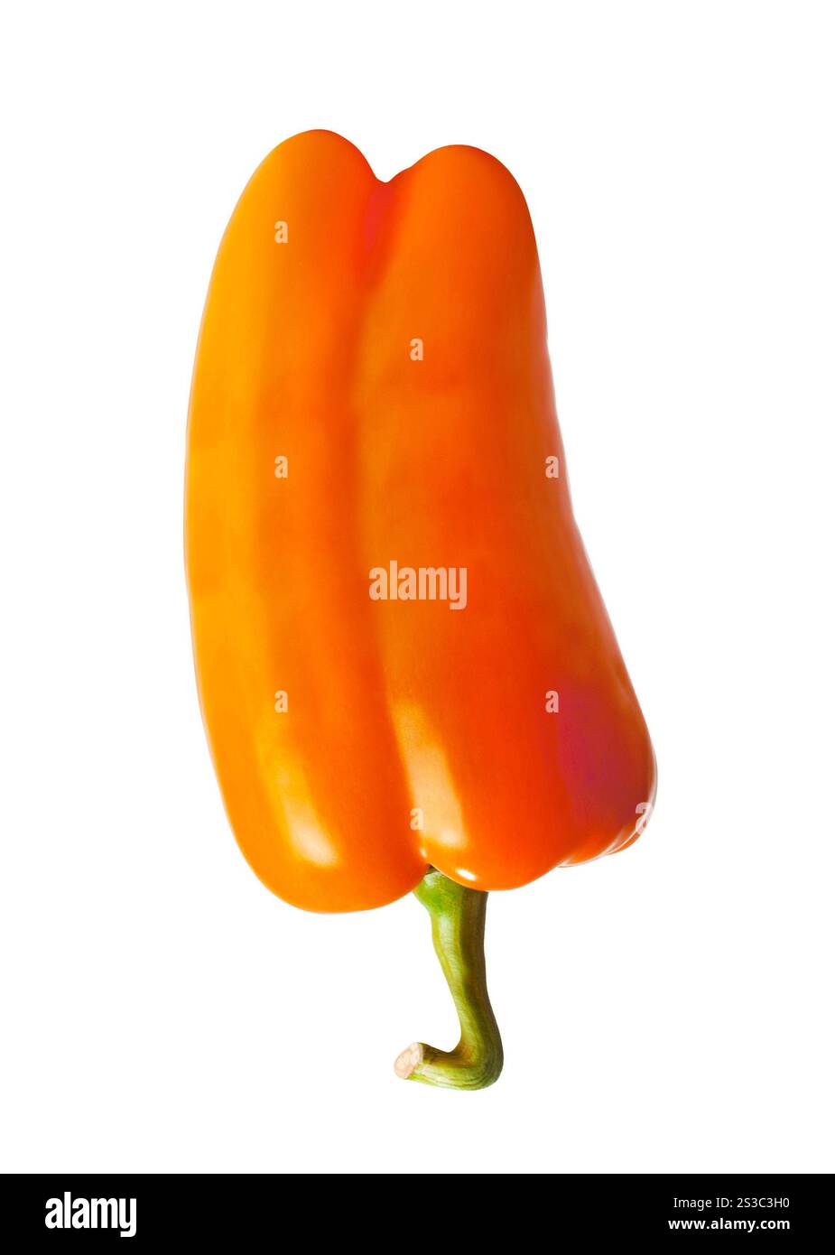 orange pepper isolated on white background. orange pepper Stock Photo - Alamy