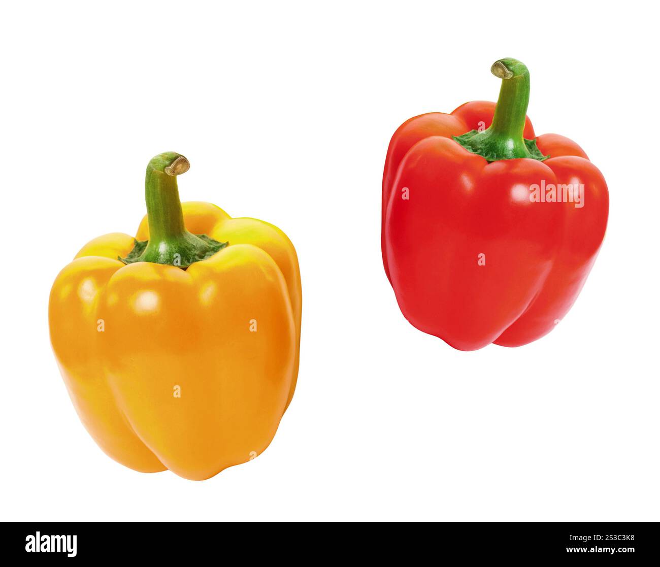 Yellow red peppers bell Cut Out Stock Images & Pictures - Alamy