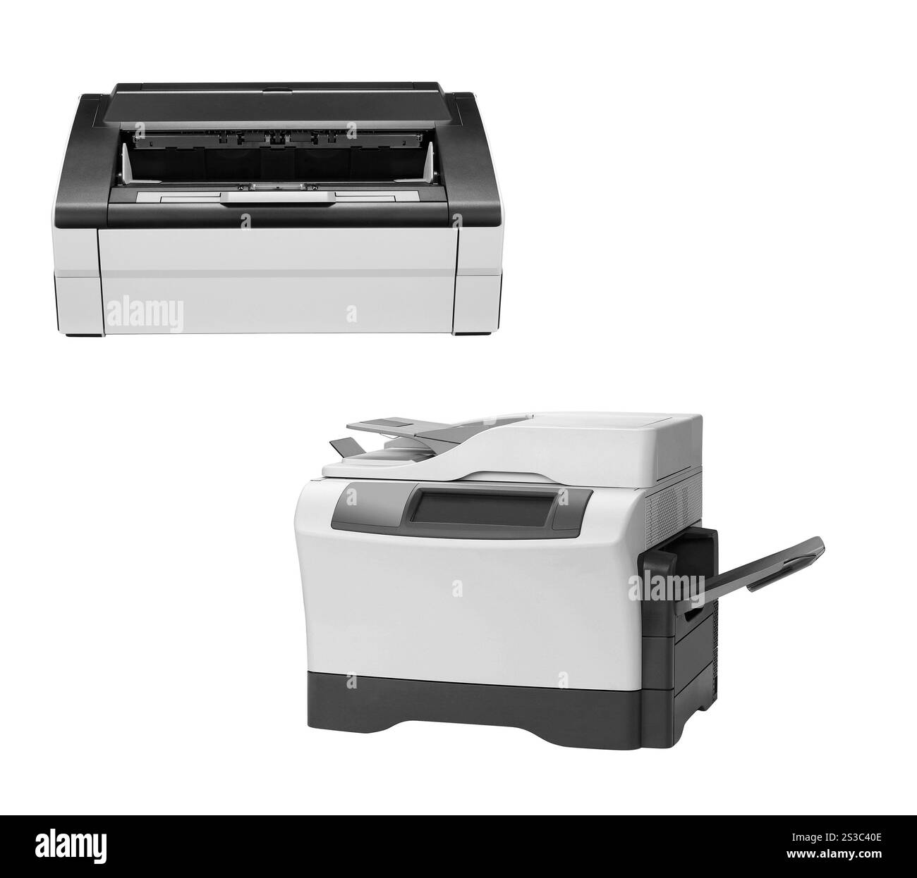 Two Printers isolated on white background. Two Printers isolated Stock ...