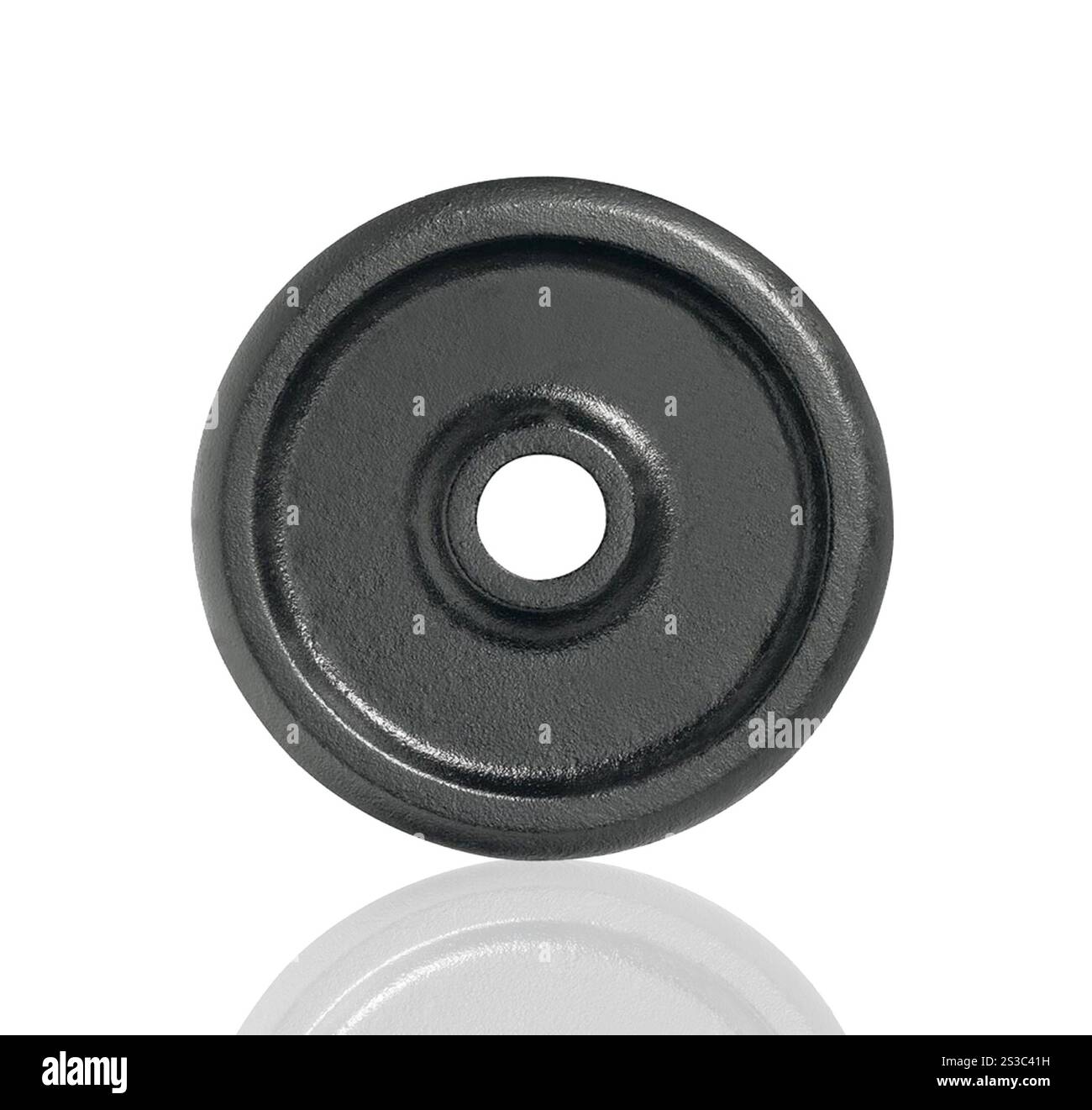 Metal barbell isolated on white background. Metal barbell Stock Photo ...