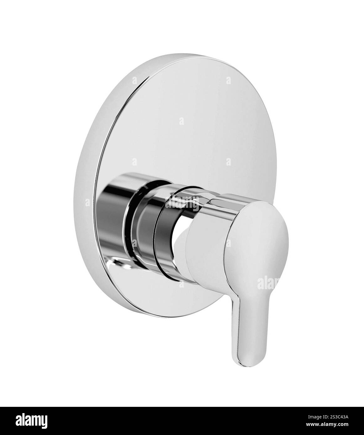 Shiny Shower Water Switcher Isolated on White Background Stock Photo ...