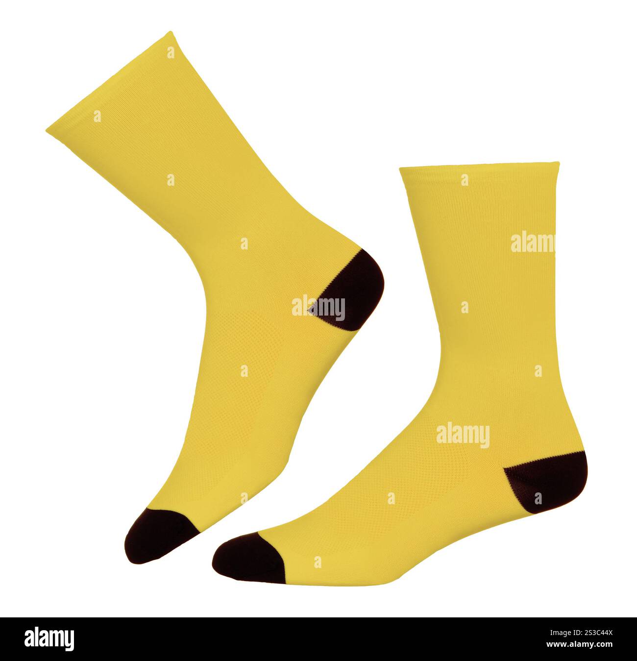 One yellow sock on pure white background Stock Photo - Alamy