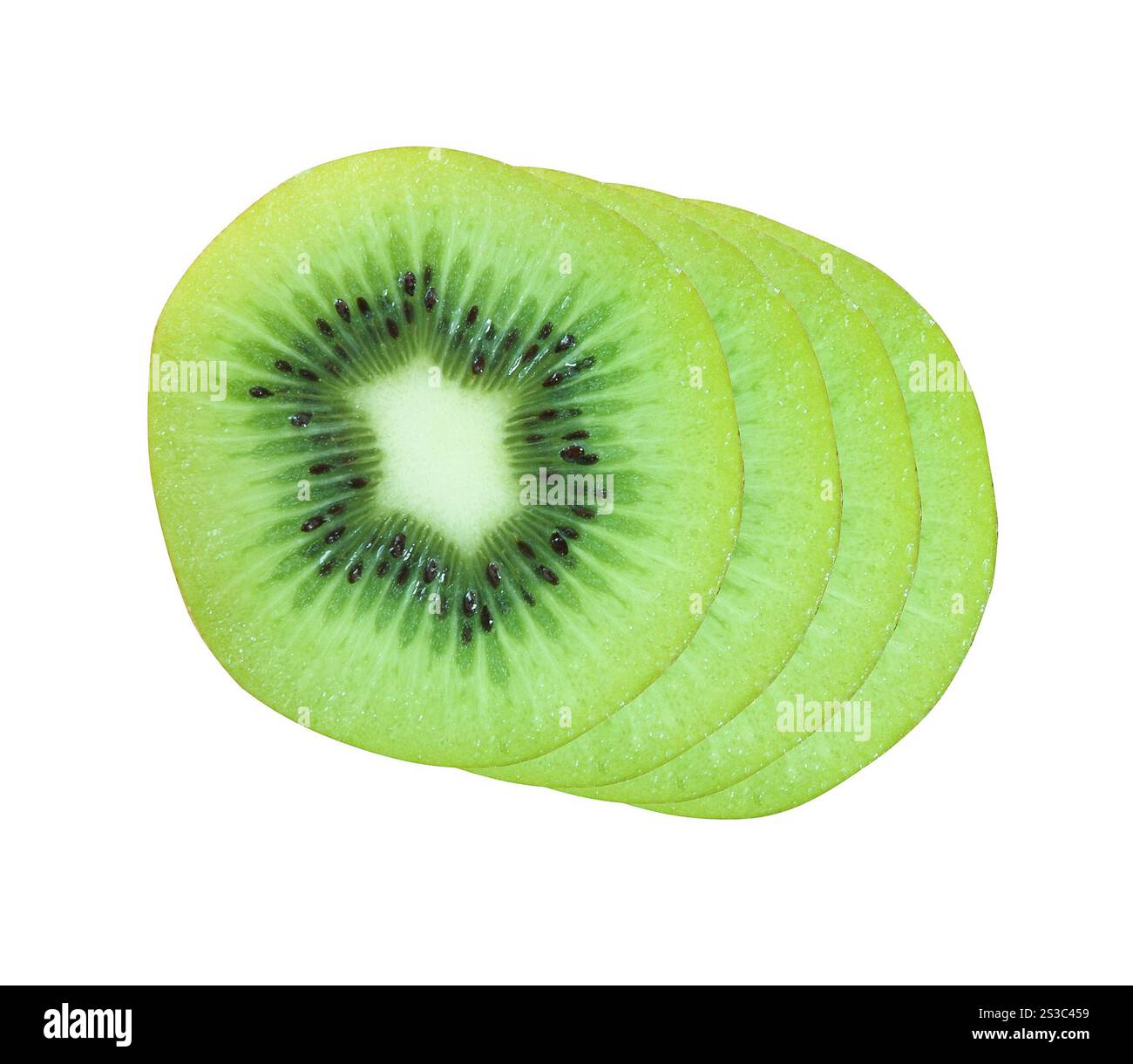 Slices of fresh kiwi fruit isolated on white. Slices of fresh kiwi ...