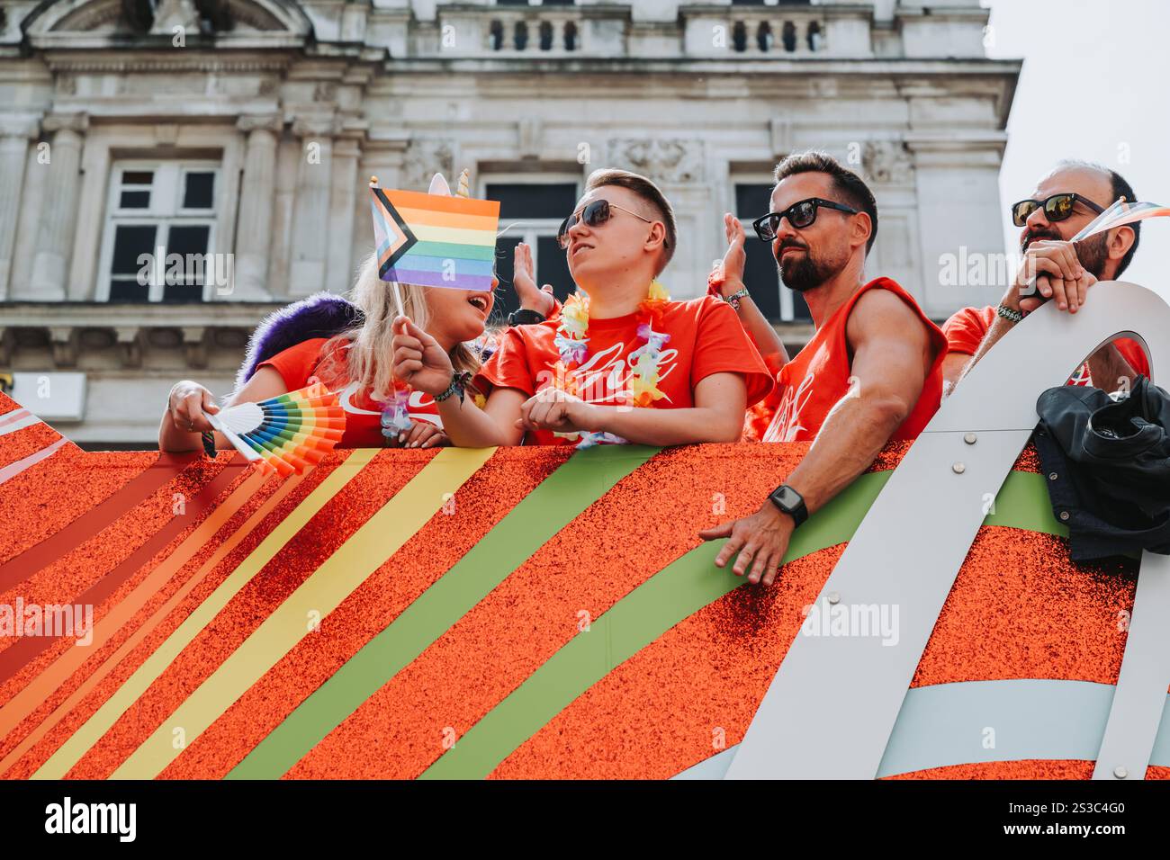 Coca Cola Float at the Pride of London 2024 Parade Stock Photo - Alamy