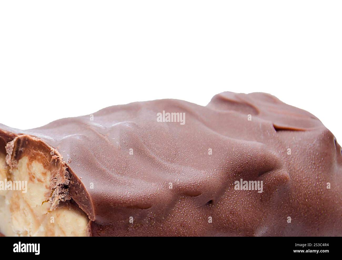 chocolate bar close-up isolated on white Stock Photo - Alamy